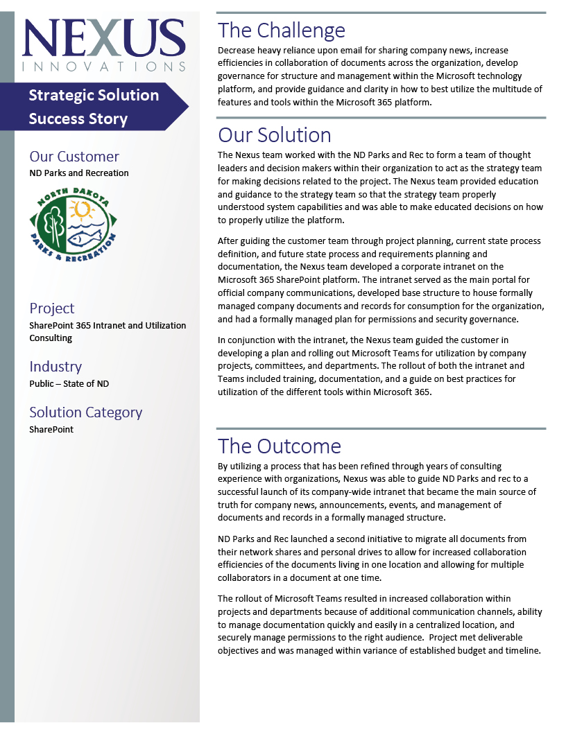 Microsoft 365 Solutions - Nexus Innovations